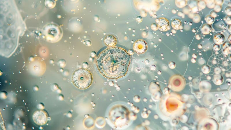 Microscopic World Showing Tiny Organisms Floating in Water Stock Image ...