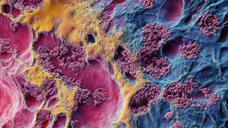 Microscopic World Vibrant Erythrocyte Aggregates Under Magnification a ...