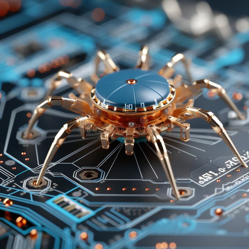 A Microscoping View of AI Powered Nano Bots Stock Illustration ...