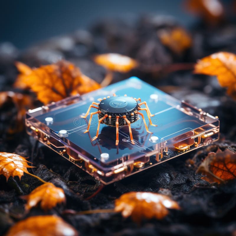 A Microscoping View of AI Powered Nano Bots Stock Illustration ...