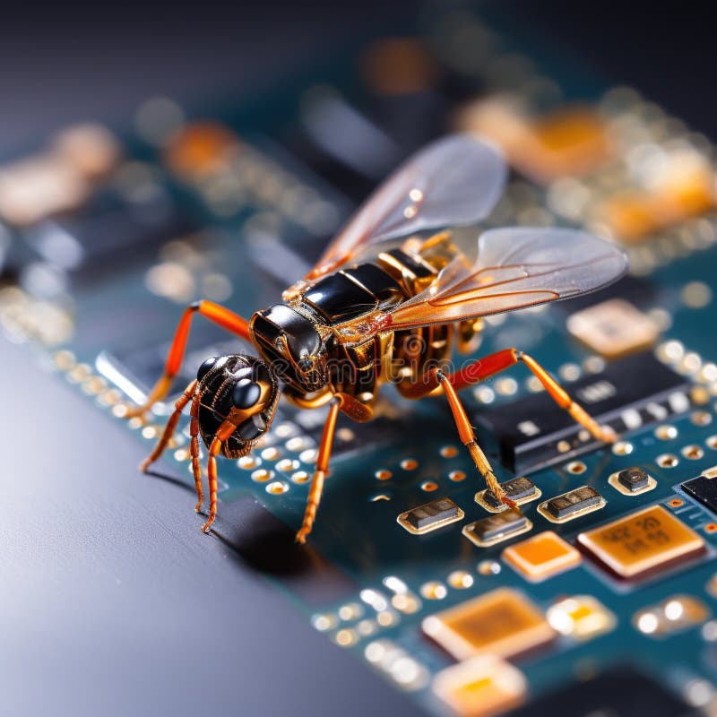 A Microscoping View of AI Powered Nano Bots Stock Illustration ...