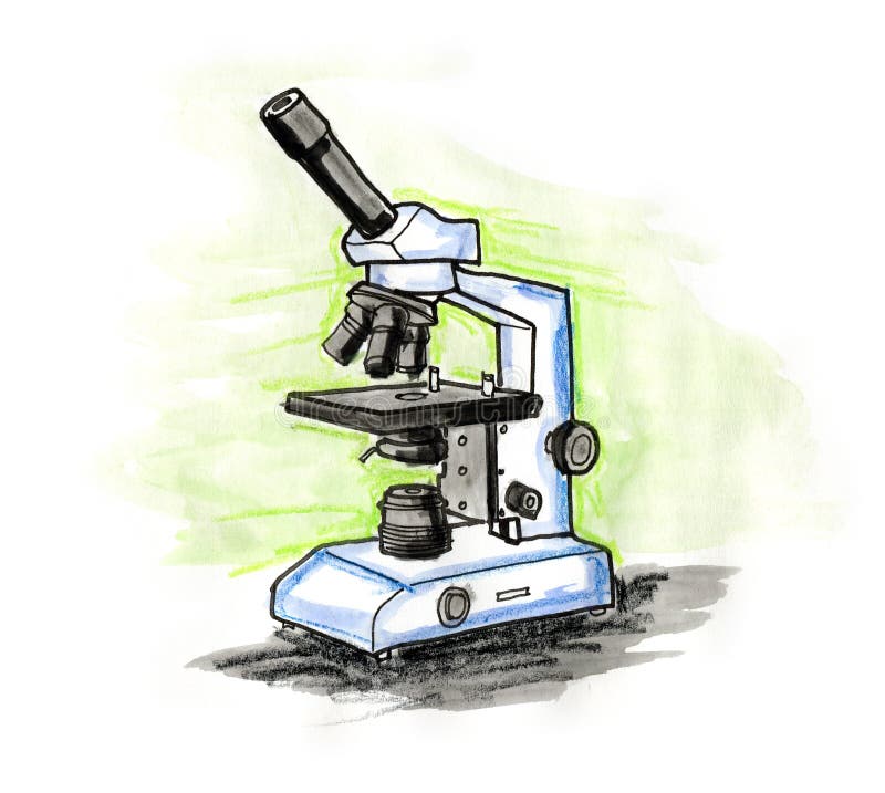 Microscopio illustrazione di stock. Illustrazione di laboratorio - 17372859