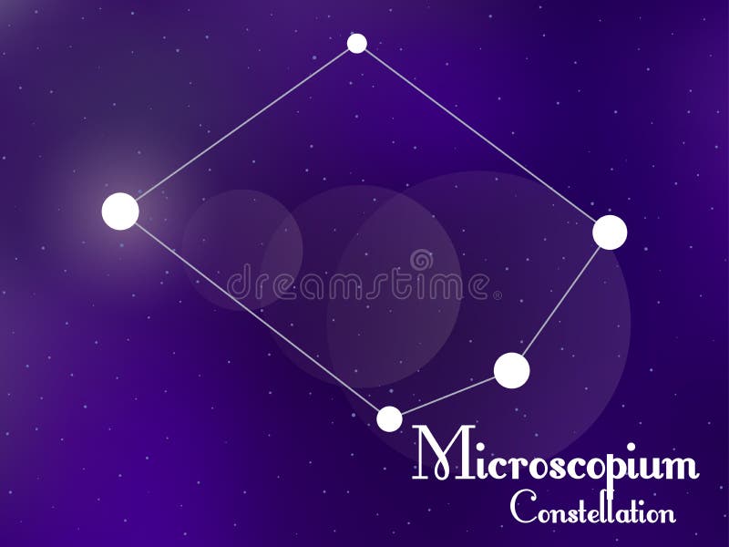 Microscopium Constellation. Starry Night Sky. Cluster of Stars, Galaxy ...