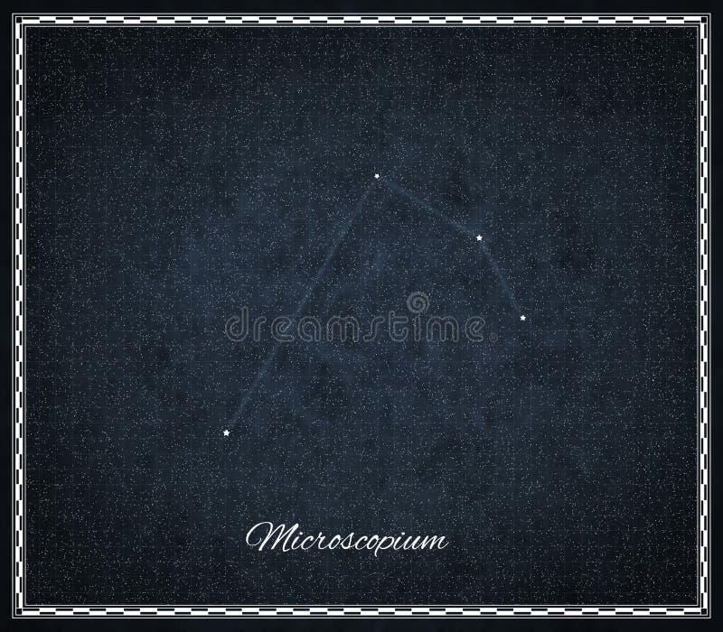 Microscopium Star Constellation, Night Sky, Cluster of Stars Stock ...