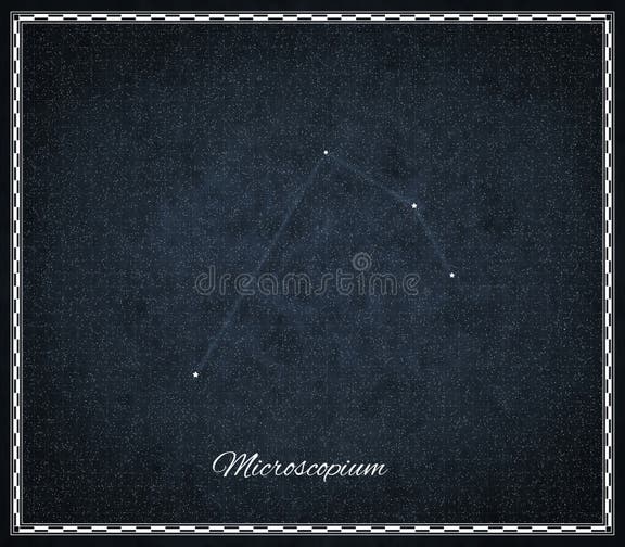 Microscopium Star Constellation, Night Sky, Cluster of Stars Stock ...