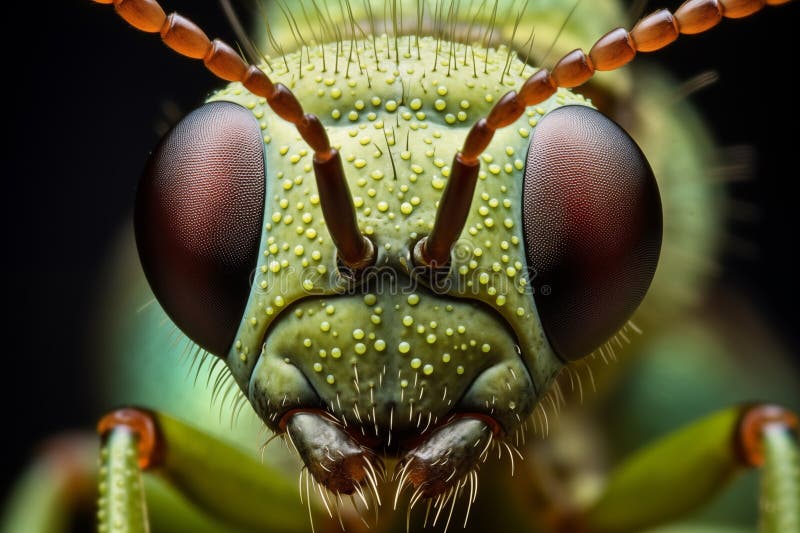 Microscopy of Ant Face by Generative AI Stock Photo - Image of ...