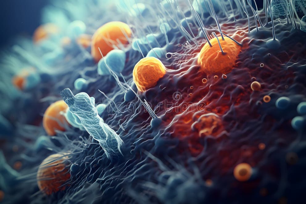 A Microscopy of Bacteria, Electron Microscopy, Closeup 500x Zoom ...