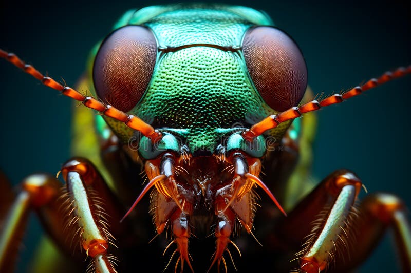 Microscopy of Cockroach Face Electron Microscopy, Closeup by Generative ...