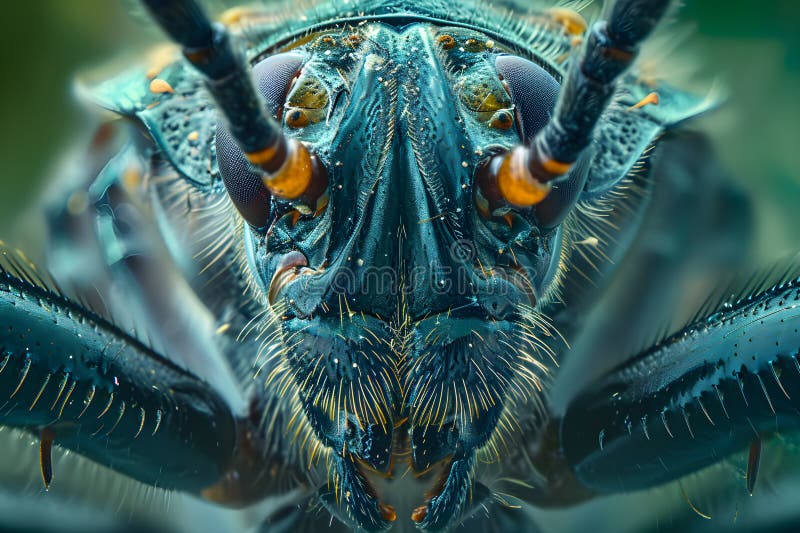 Microscopy of Cockroach Face Electron Microscopy, Closeup by Generative ...