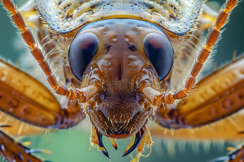 Microscopy of Cockroach Face Electron Microscopy, Closeup by Generative ...