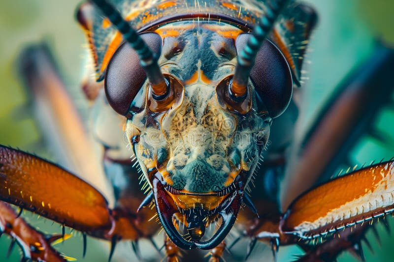 Microscopy of Cockroach Face Electron Microscopy, Closeup by Generative ...