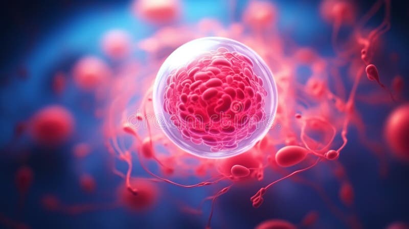 Microscopy of Futuristic Genetic Engineered Cell. Advanced ...