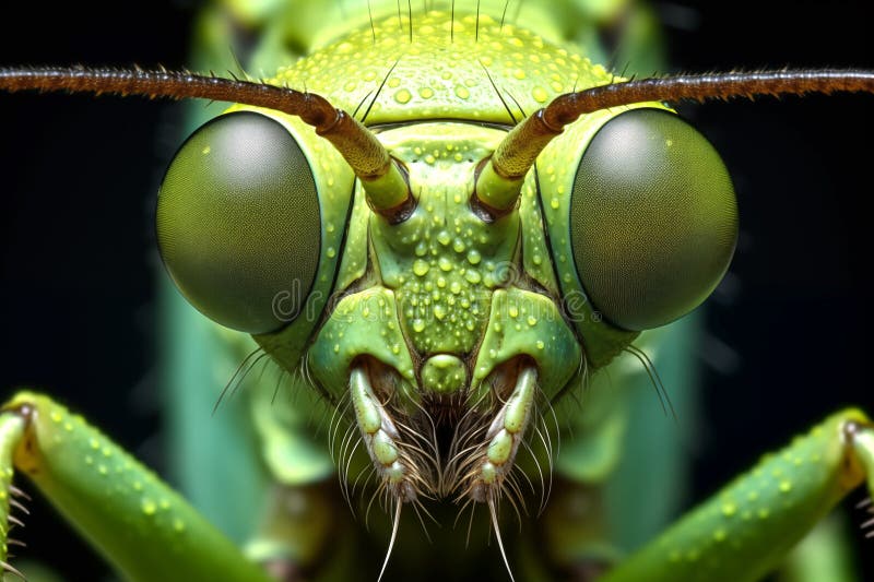 Microscopy of Grasshopper Face, Electron Microscopy,500x Zoom ...