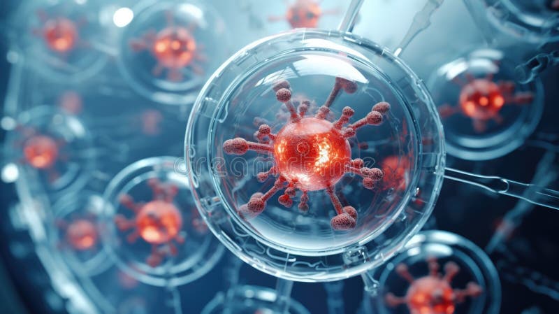 Microscopy image of cells stock photo. Image of science - 374317504