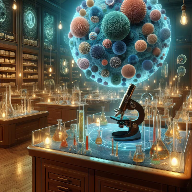 Microscopy Museum a Museum that Highlights the World of Mcrosco Stock ...