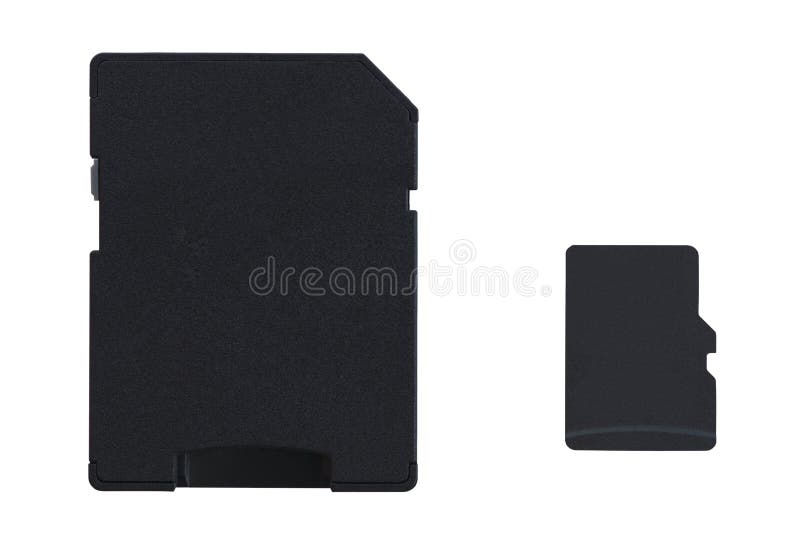 MicroSD Card with Full Size SD Card Adapter Stock Photo - Image of ...