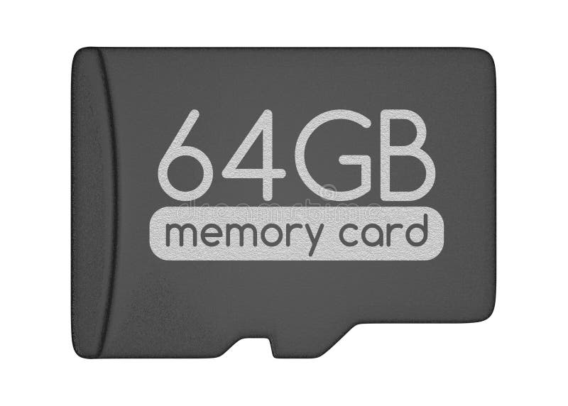 MicroSD Memory Card, Back View. 3D Stock Illustration - Illustration of ...