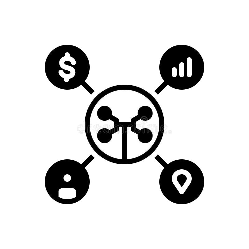 Black Solid Icon for Microservice, Building and Person Stock Vector ...