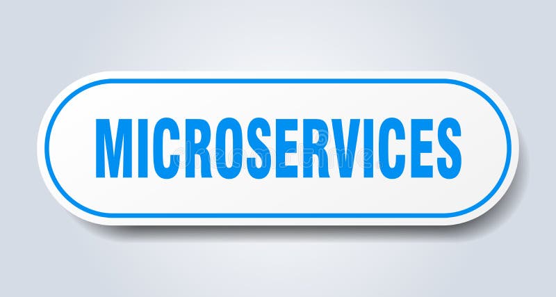 Microservices sticker. stock vector. Illustration of button - 197146765