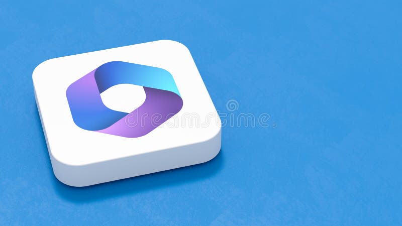 Microsoft 365 App Icon on Blue Background with Copy Space Editorial ...