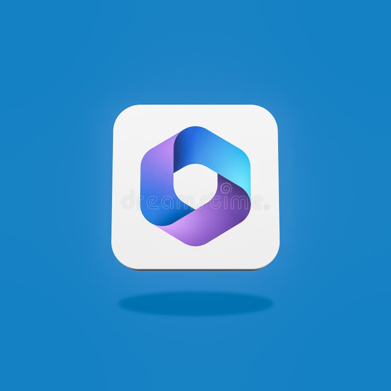 Microsoft 365 App Icon on Flat BlueBackground Editorial Image ...
