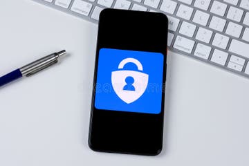 Microsoft Authenticator App Logo on a Smartphone Screen. Editorial ...