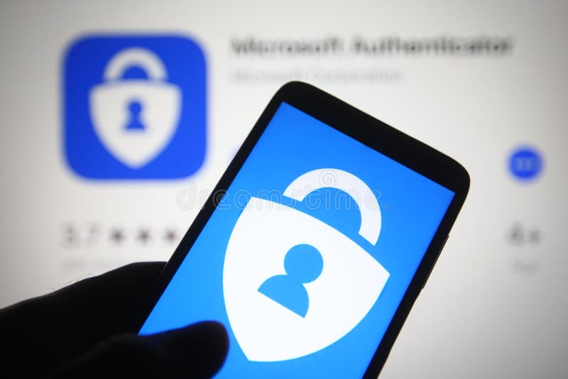 Microsoft Authenticator Logo Editorial Stock Photo - Image of focus ...