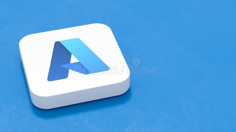Microsoft Azure App Icon on Blue Background with Copy Space Editorial ...