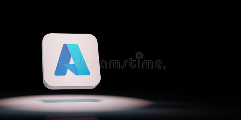 Microsoft Azure App Icon Spotlighted on Black Background Editorial ...