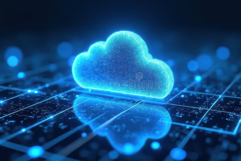 Microsoft Azure Cloud Computing Visualization Stock Illustration - Illustration of flexible ...