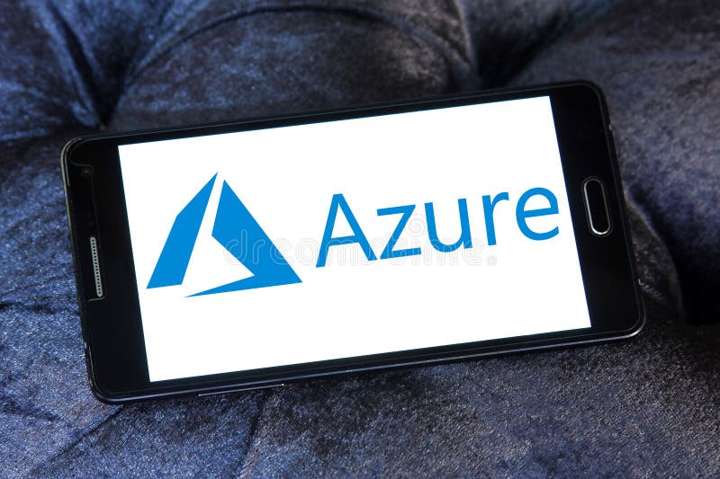 Microsoft Azure logo editorial photo. Image of data - 298823806