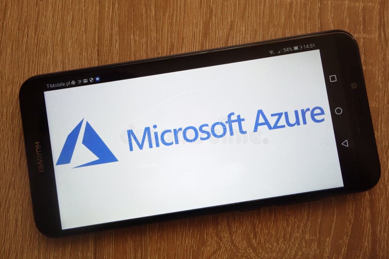 Microsoft Azure Logo Displayed on a Modern Smartphone Editorial Image ...