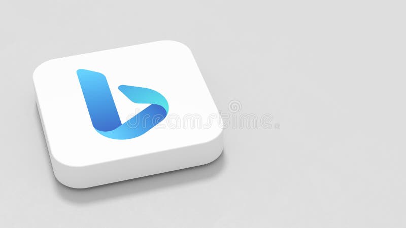 Microsoft Bing App Icon on Gray Background with Copy Space Editorial ...