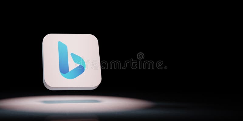 Microsoft Bing App Icon Spotlighted on Black Background Editorial Photo ...