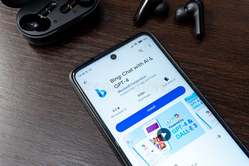Microsoft Bing App on App Store Editorial Stock Photo - Image of ...