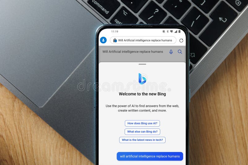 Microsoft Bing New Ai Chatbot En Nuevo Navegador Edge En Smartphone ... Microsoft Bing New Ai Chatbot En Nuevo Navegador Edge En Smartphone ...