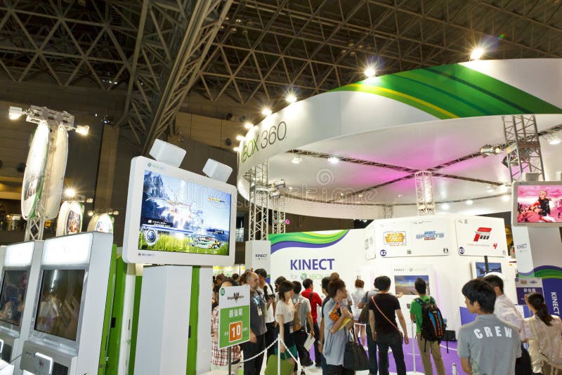 Microsoft Booth editorial photo. Image of visitor, tokyo - 21487321