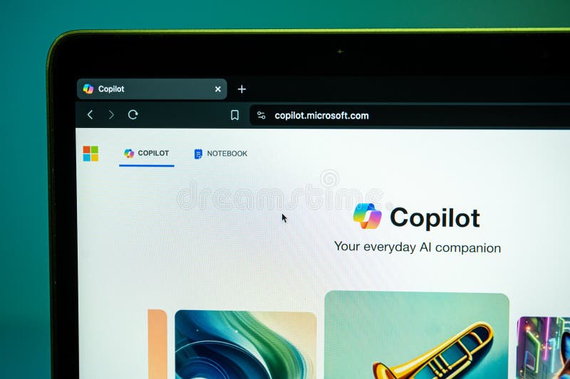Microsoft Copilot Ai Chatbot on Laptop Screen Editorial Photography ...