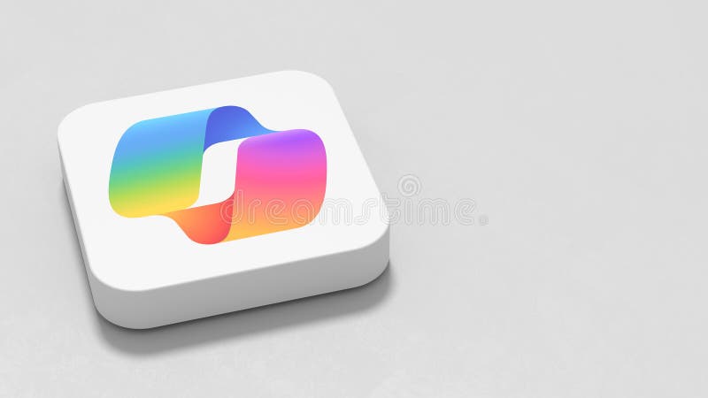 Microsoft Copilot App Icon on Gray Background with Copy Space Editorial ...