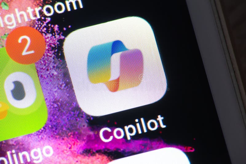Microsoft Copilot Chatbot Generative AI Mobile Application Installed on ...