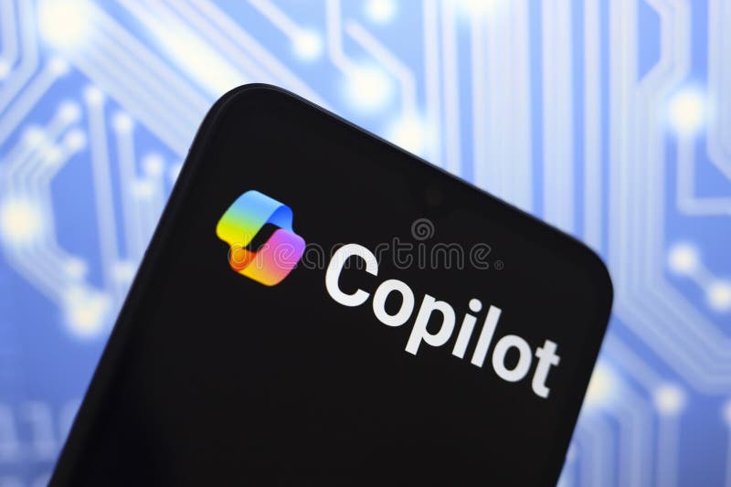 The Microsoft Copilot Logo is Displayed on the Screen of a Smartphone ...