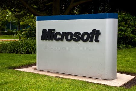 Microsoft Corporation Campus Sign Editorial Image - Image of business ...