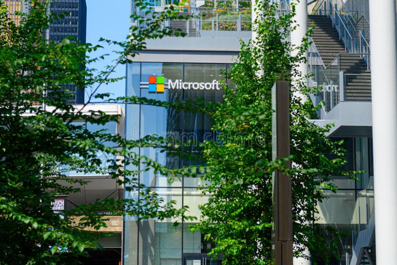 Microsoft Corporation Sign in America Editorial Photography - Image of ...