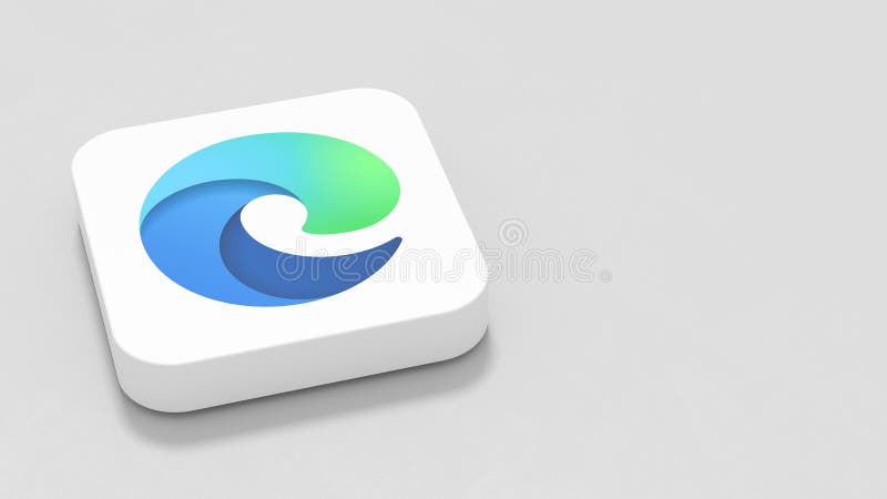 Microsoft Edge App Icon on Gray Background with Copy Space Editorial ...