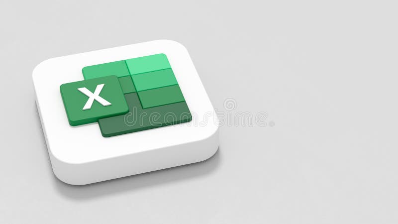 Microsoft Excel App Icon on Gray Background with Copy Space Editorial ...