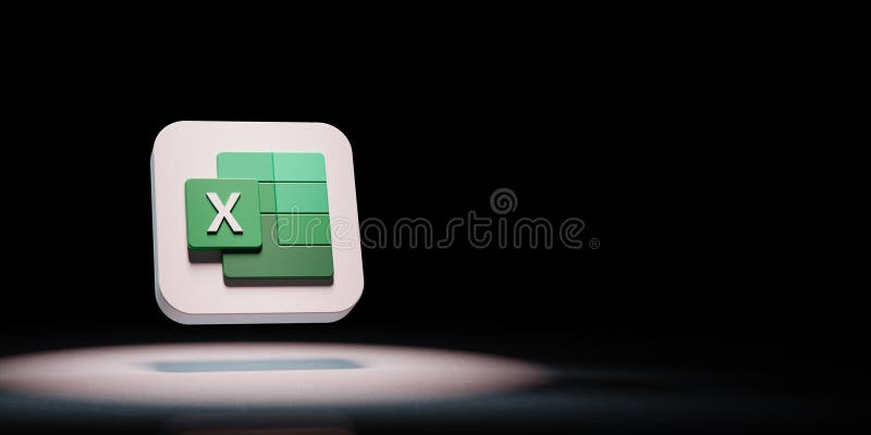 Microsoft Excel App Icon Spotlighted on Black Background Editorial ...