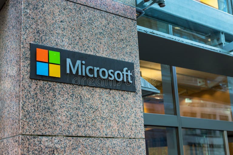 Microsoft Logo on Building in Downtown of Ottawa in Canada Editorial ...