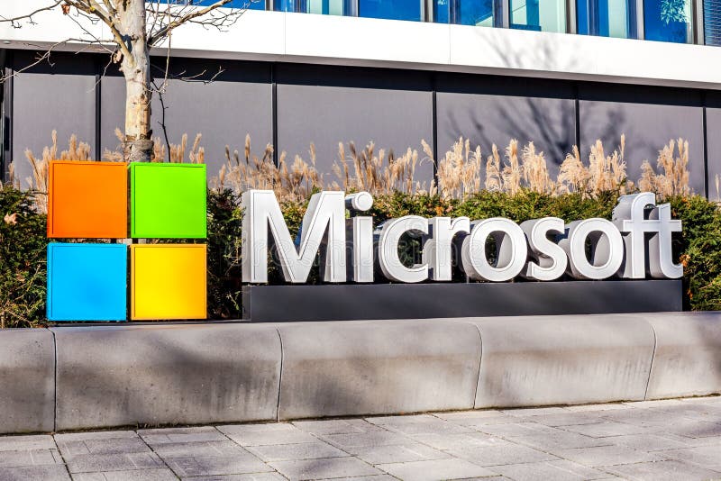 Microsoft Logo at Office Building, Munich Germany Editorial Stock Photo ...