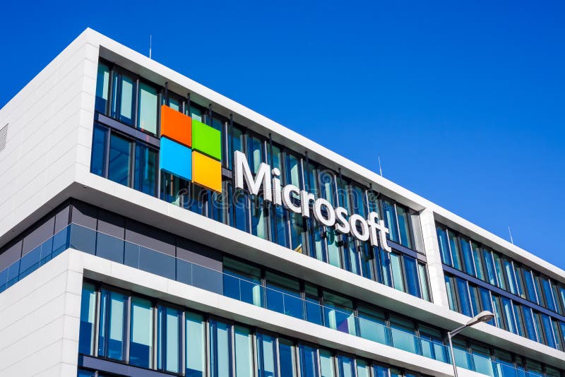 Microsoft Logo at Office Building, Munich Germany Editorial Stock Photo ...