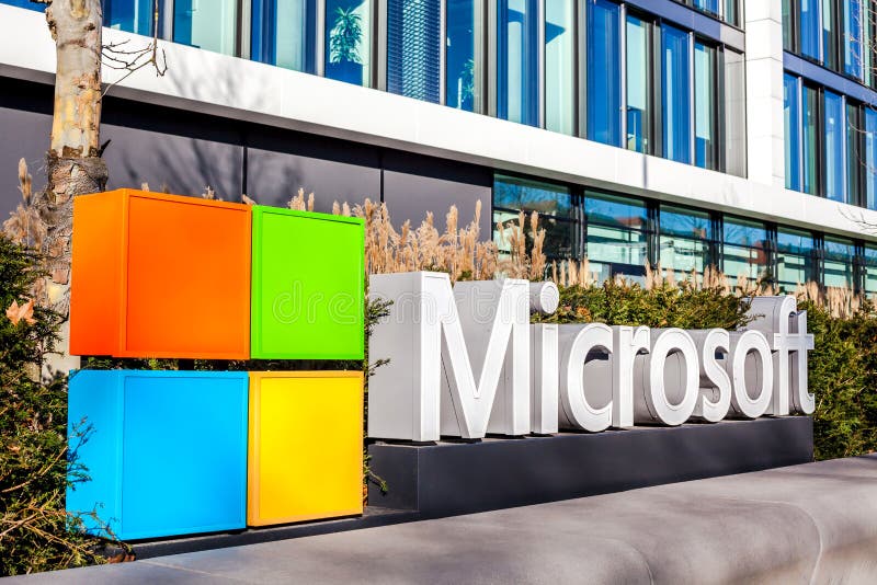 Microsoft Logo at Office Building, Munich Germany Editorial Photography ...